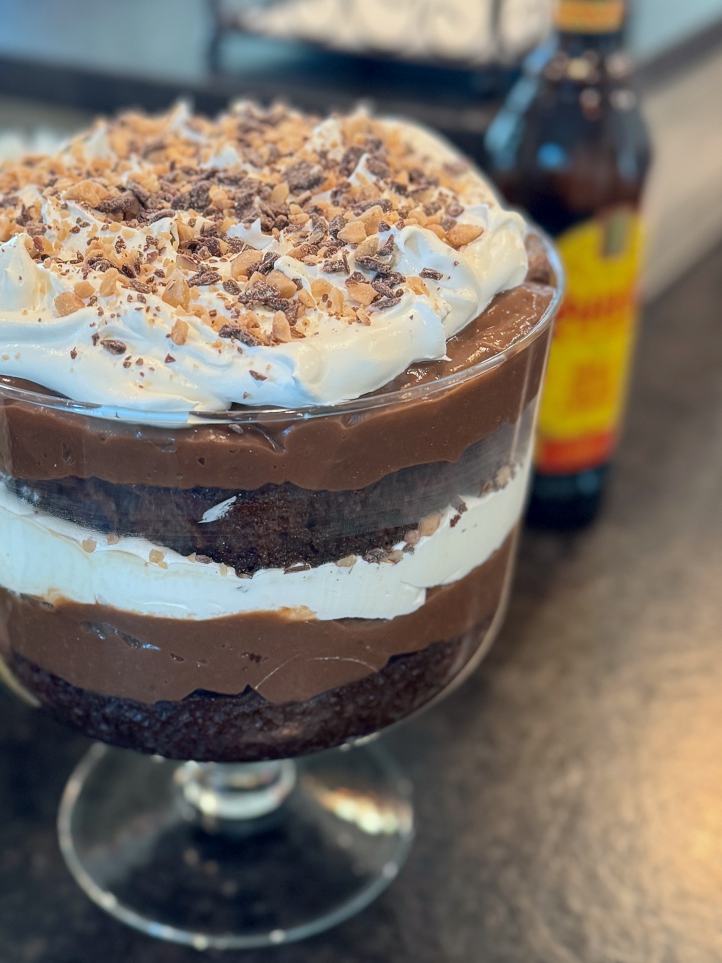 Easy Chocolate Toffee Trifle Dessert - Style Among Friends