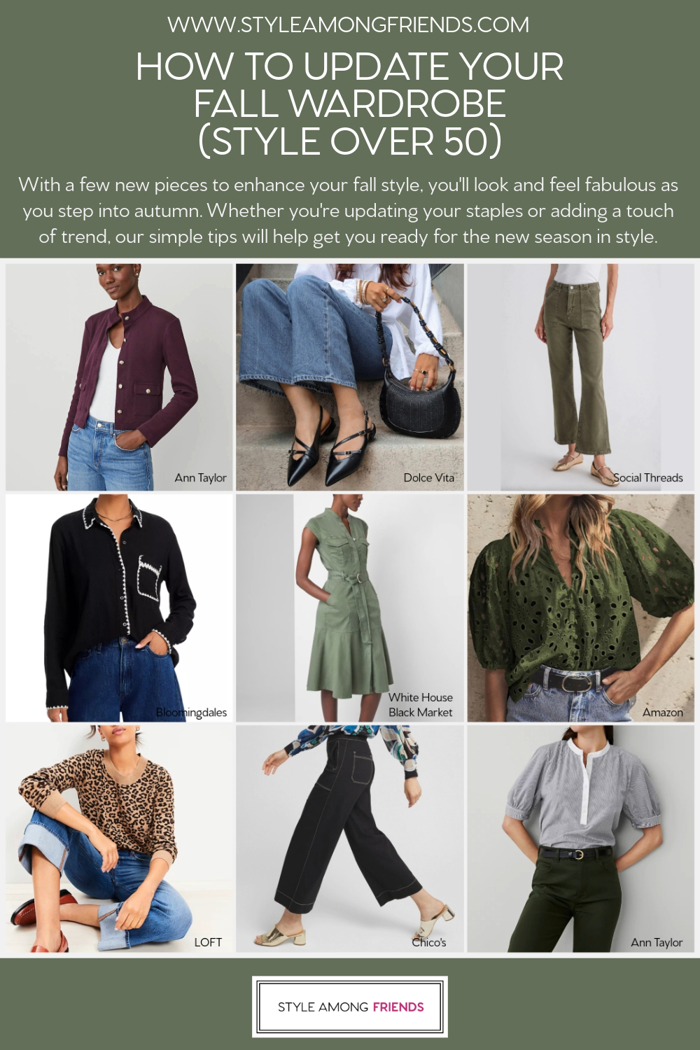 Easy Fall Wardrobe Updates for Women Over 50 - Style Among Friends